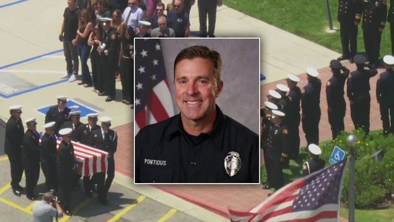 Procession for LACoFD firefighter Andrew Pontious | FOX 11 Los Angeles