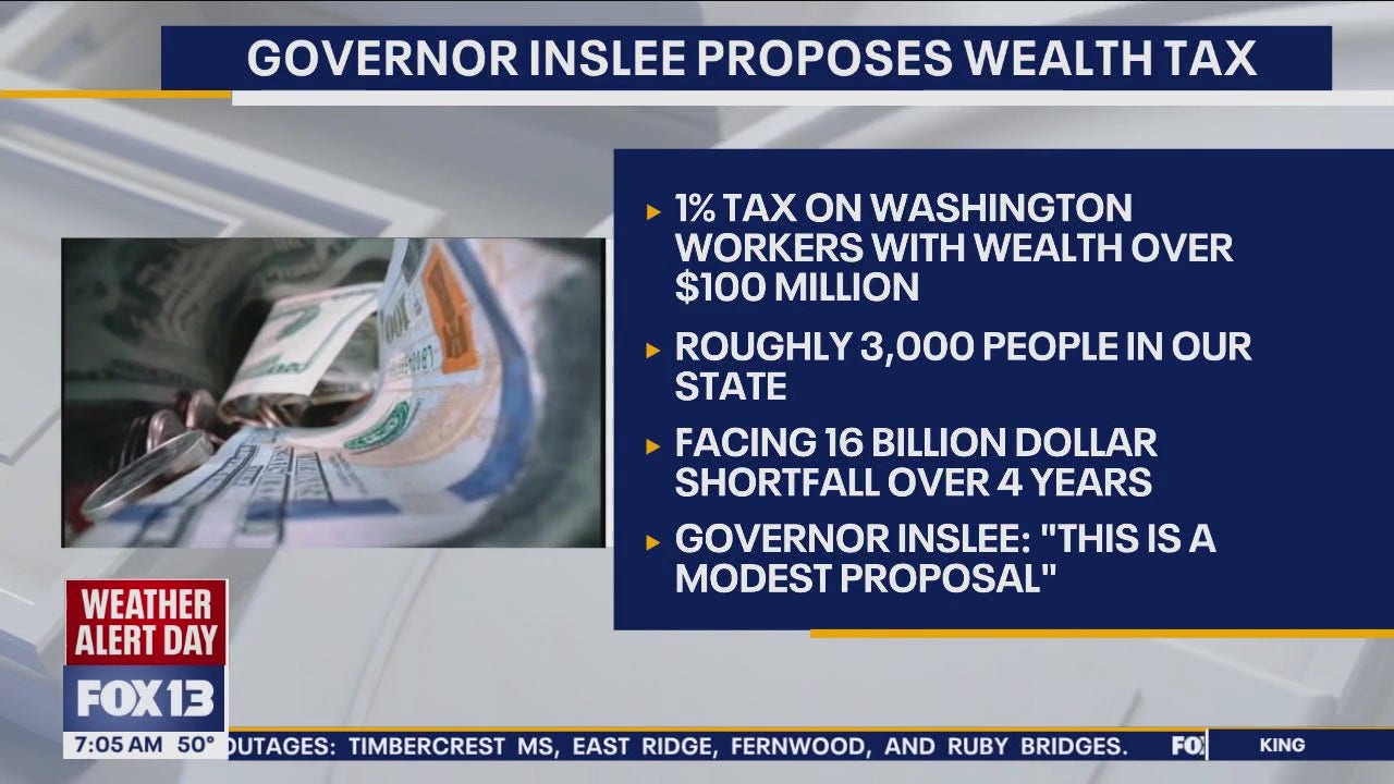 WA Gov. Jay Inslee proposes wealth tax | FOX 13 Seattle