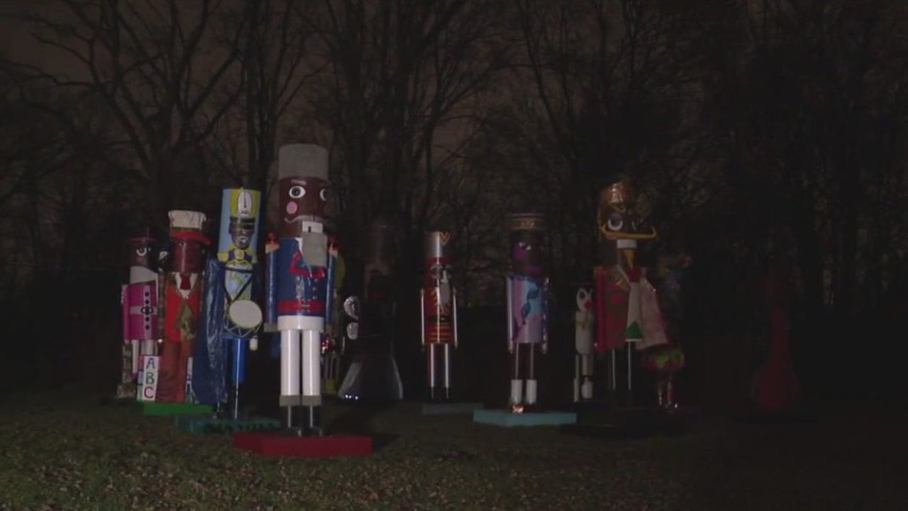 12-foot-tall nutcrackers displayed for Brightmoor Lights Holiday ...