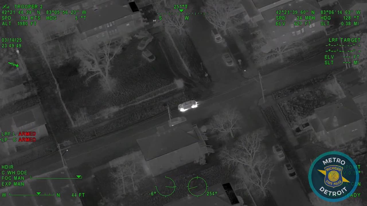 Michigan State Police helicopter tracks down fleeing suspect | FOX 2 ...