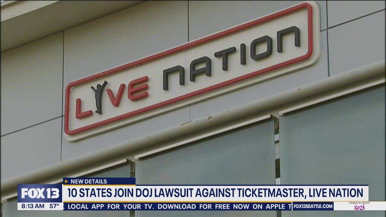 10 states join DOJ lawsuit against Ticketmaster, Live Nation | FOX 13 ...