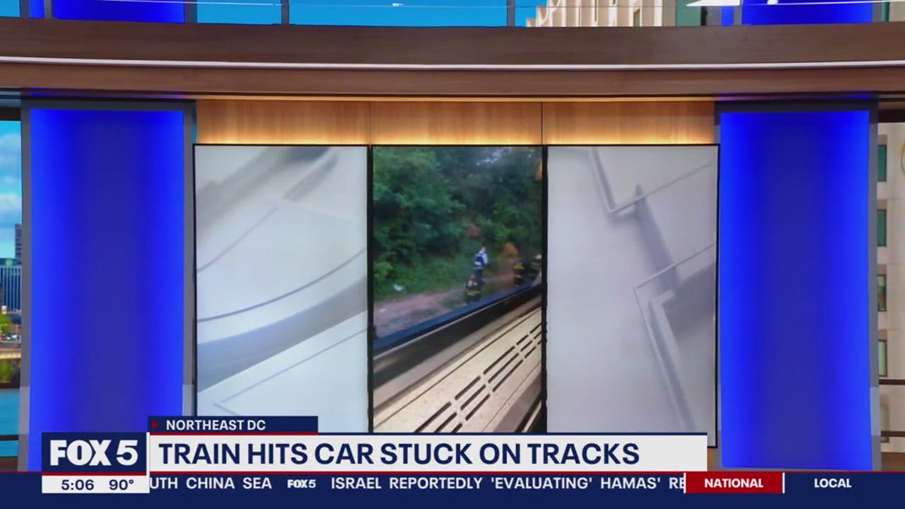 Amtrak hits car stuck on tracks | FOX 5 DC