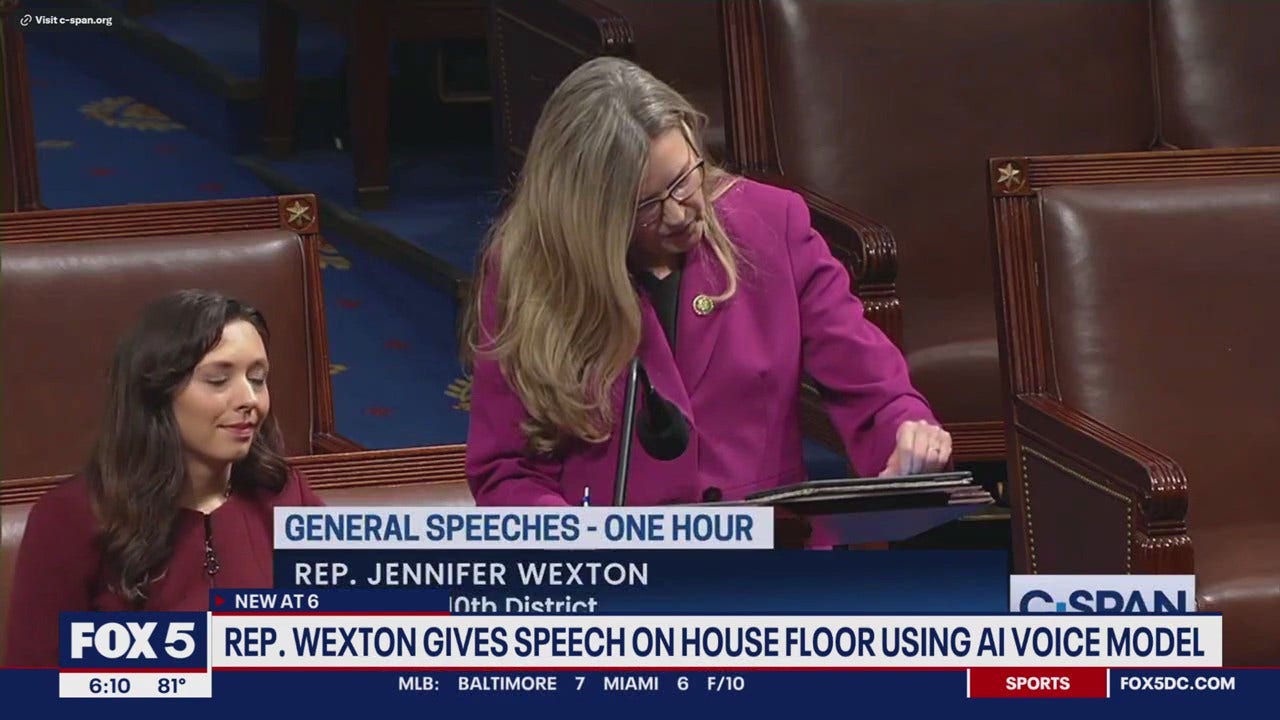 Virginia Rep. Wexton gives speech on House floor using AI voice model ...