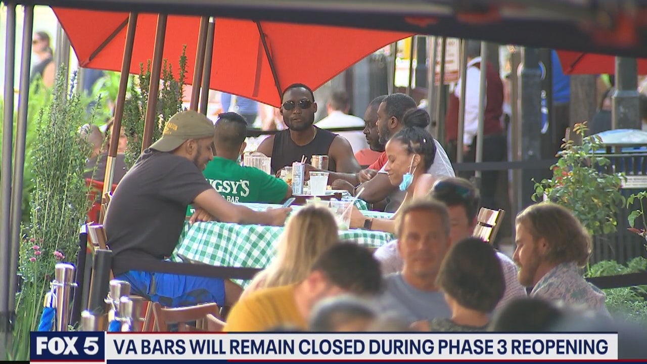 Virginia bars will remain closed during phase 3 of reopening | FOX 5 DC