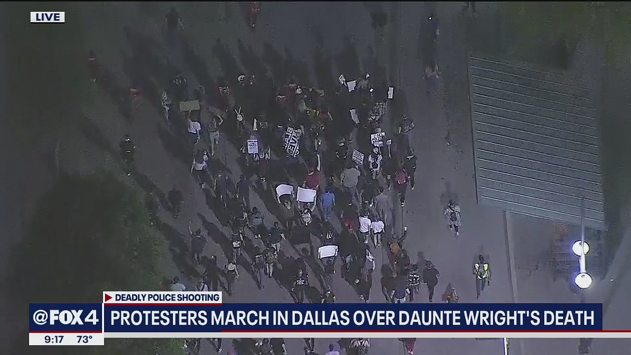 Protesters march in Dallas over Daunte Wright's death | FOX 4 Dallas ...