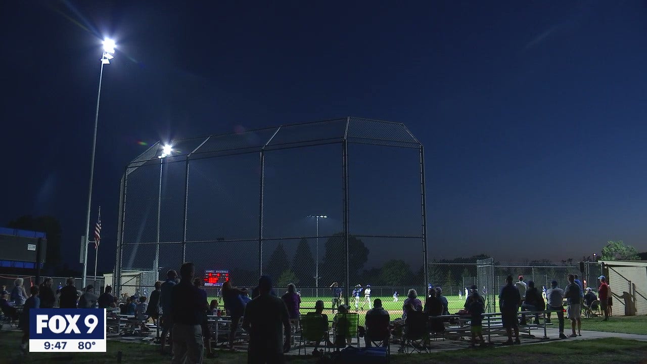 Hamel baseball program plays first home game under lights in nearly 100 ...