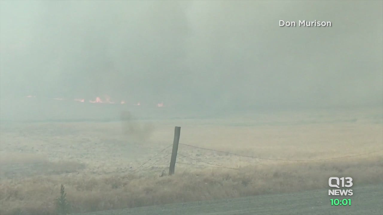 Wildfire burns in Douglas County | FOX 13 Seattle