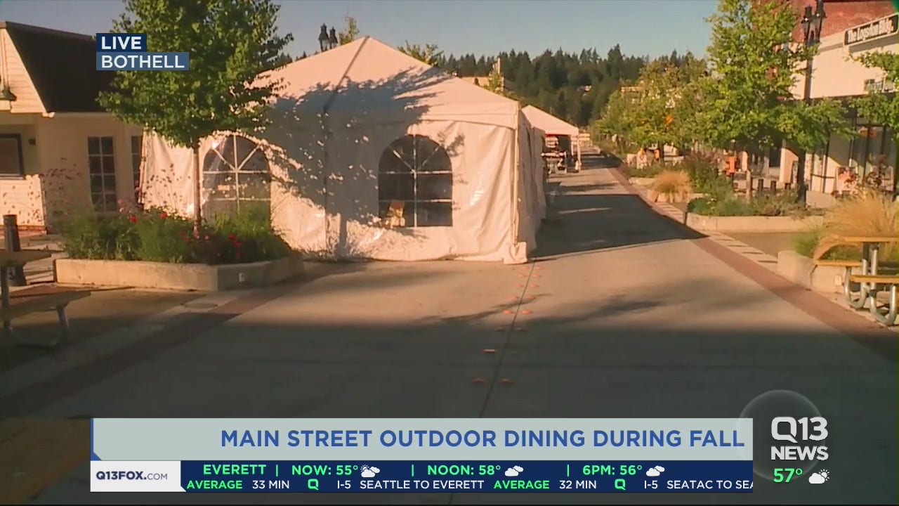 Main Street outdoor dining in Bothell