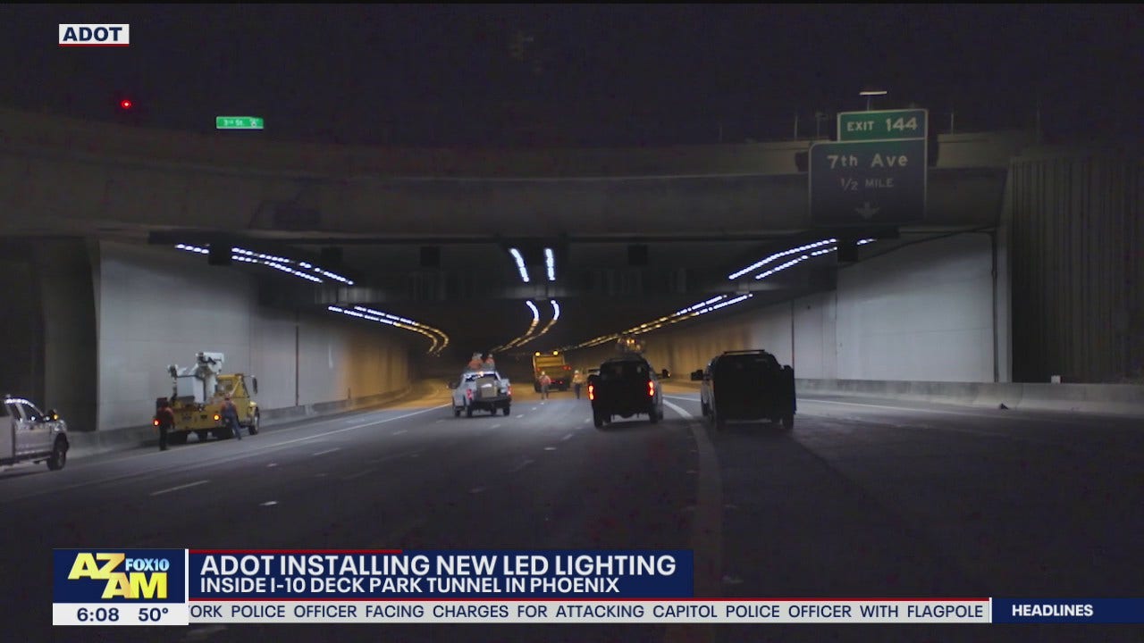 ADOT installing new LED lighting in I-10 Deck Park Tunnel | FOX 10 Phoenix