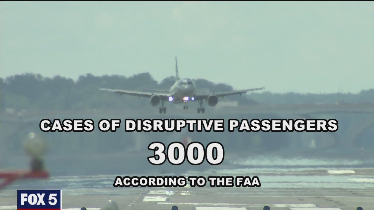 Disruptive passenger cases on the rise on airlines | FOX 5 DC