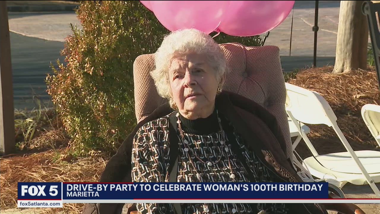 Drive-by party to celebrate Marietta woman's 100th birthday | FOX 5 Atlanta