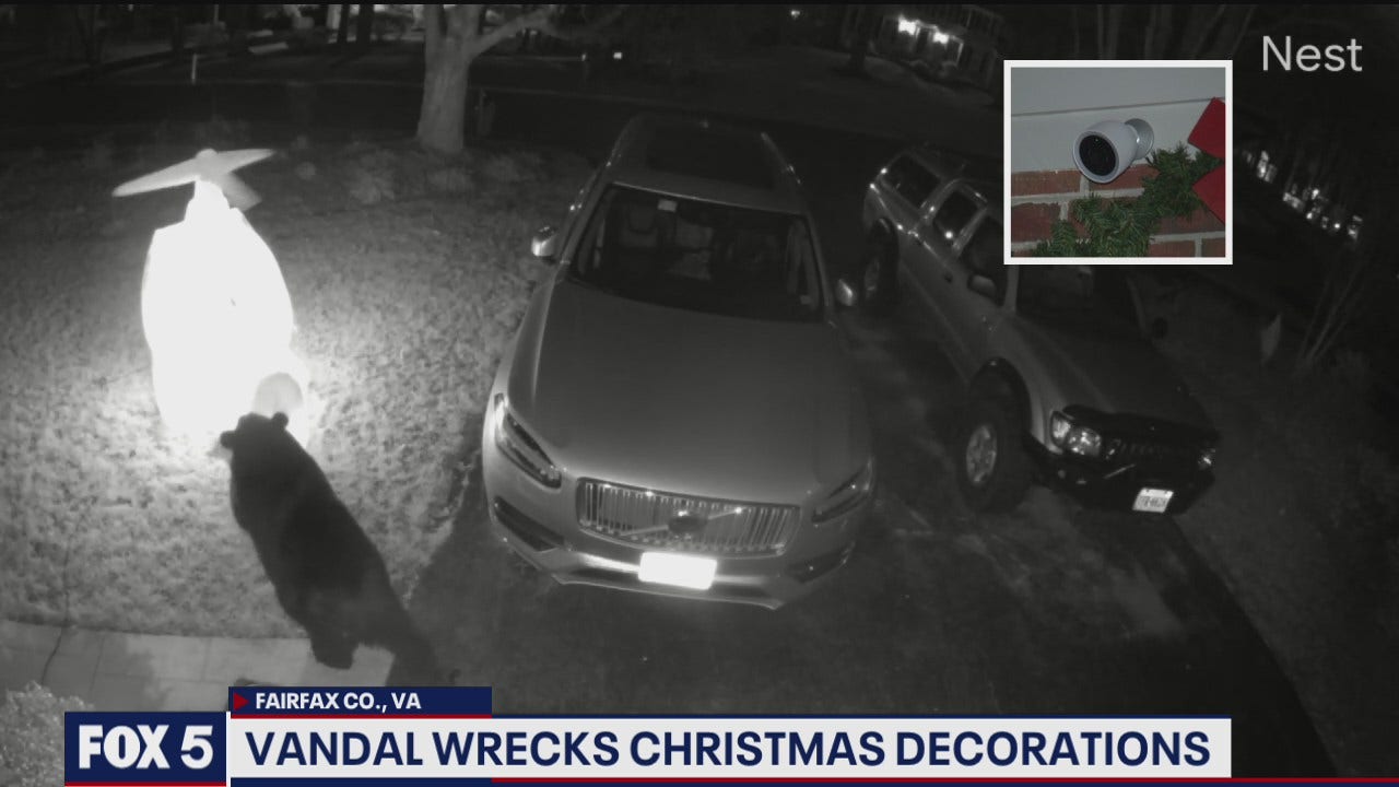 Vandal wrecks Christmas decorations | FOX 5 DC