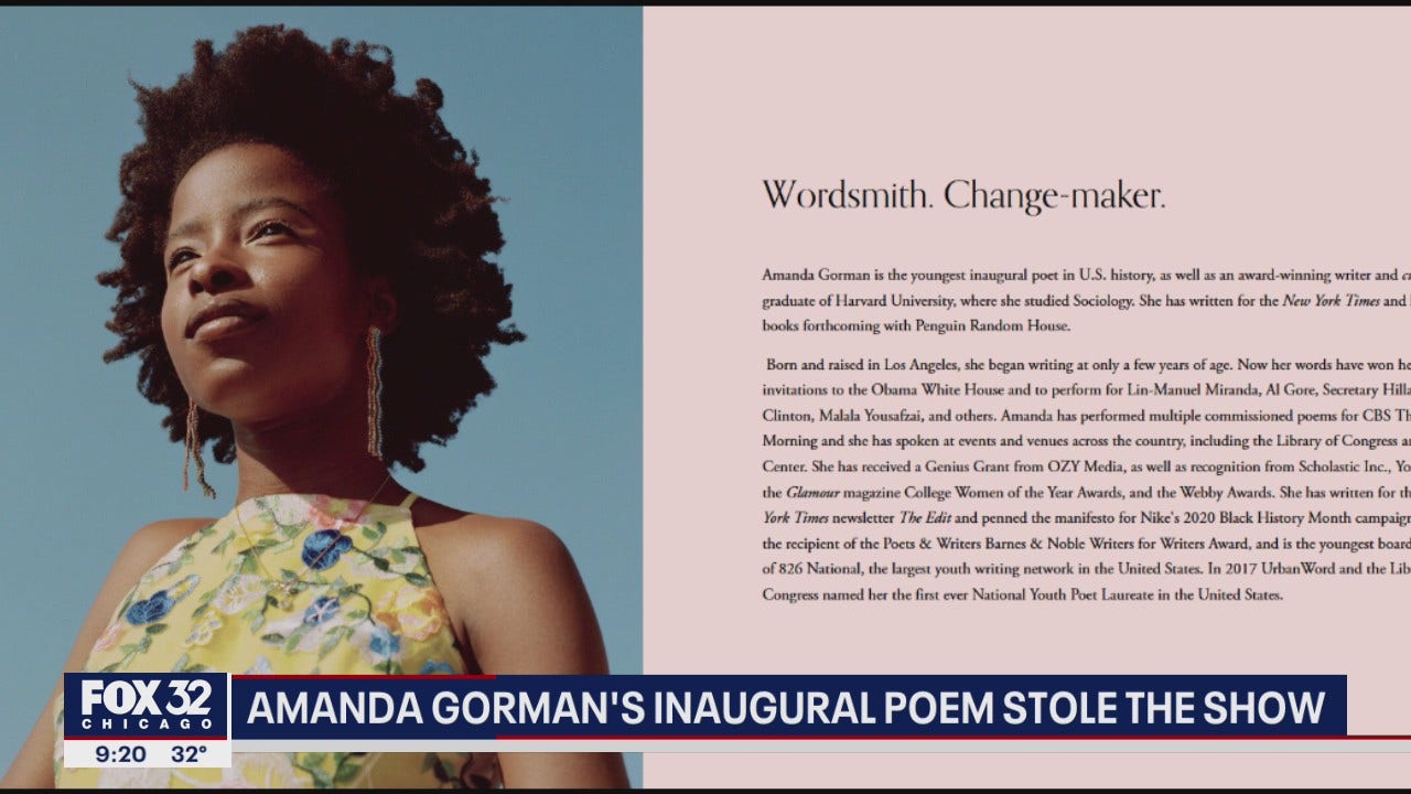 Amanda Gorman's inaugural poem stole the show | FOX 32 Chicago
