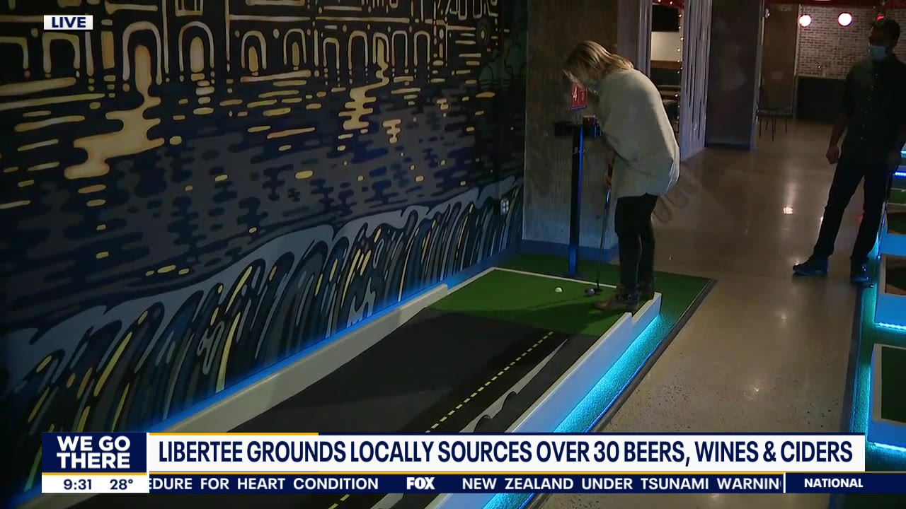 Jenn Fred goes for a hole in one at Libertee Grounds indoor mini-golf ...