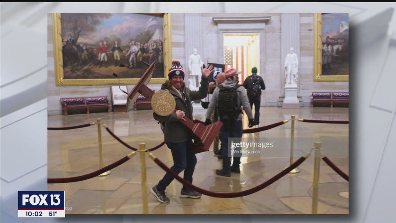 Adam Johnson, suspected lectern thief, in federal custody | FOX 13 ...