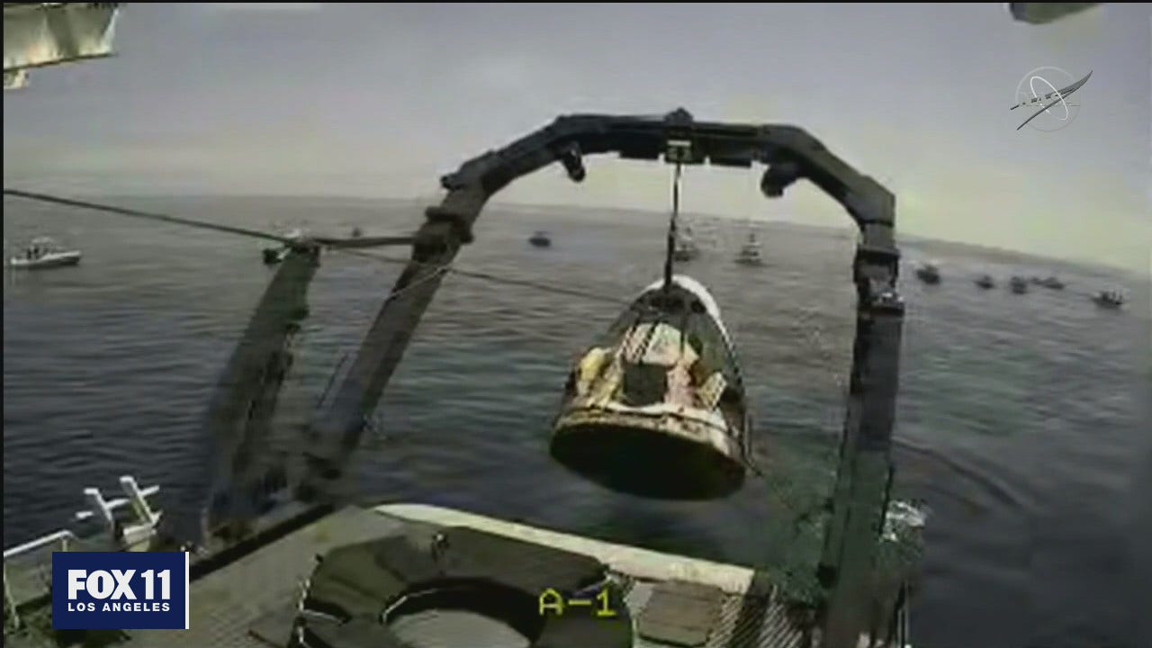 Spacex Dragon Capsule Splashdown | FOX 11 Los Angeles