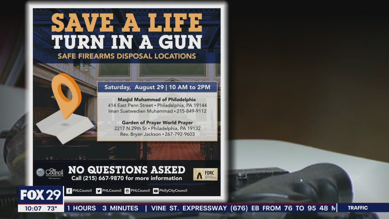 Gun turn-in event to be held in Philly this weekend | FOX 29 Philadelphia