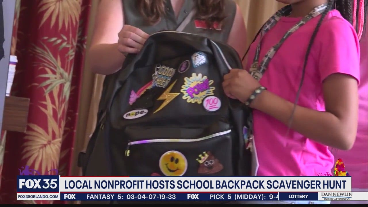 Local nonprofit hosts school backpacks scavenger hunt | FOX 35 Orlando
