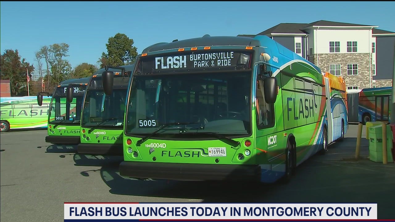 Flash bus service launches in Montgomery County | FOX 5 DC
