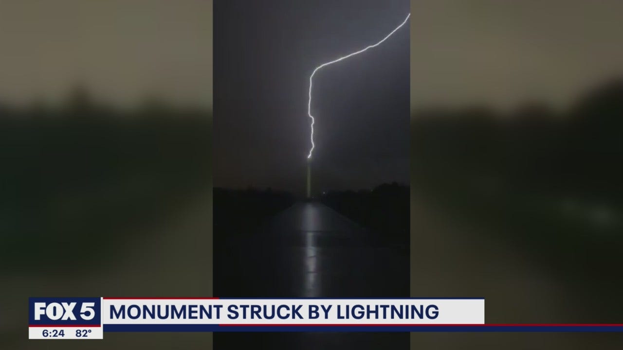 Washington Monument lightning strike stuns onlookers | FOX 5 DC