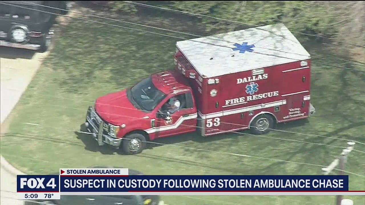 Suspect in custody following chase in stolen Dallas Fire-Rescue ...