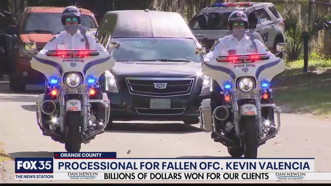Processional for fallen Officer Kevin Valencia