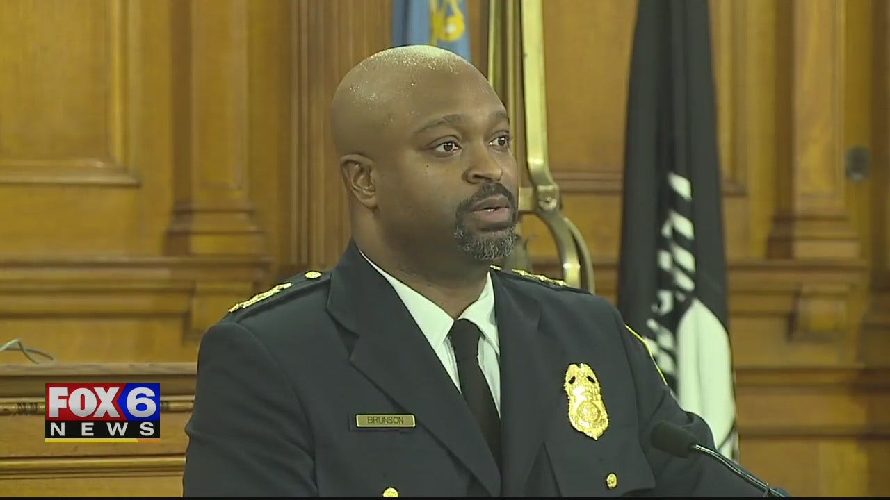 Assistant Chief Michael Brunson sworn-in as acting Milwaukee Police Chief