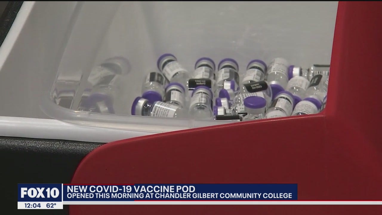 New COVID-19 vaccine pod opens at Chandler Gilbert Community College ...