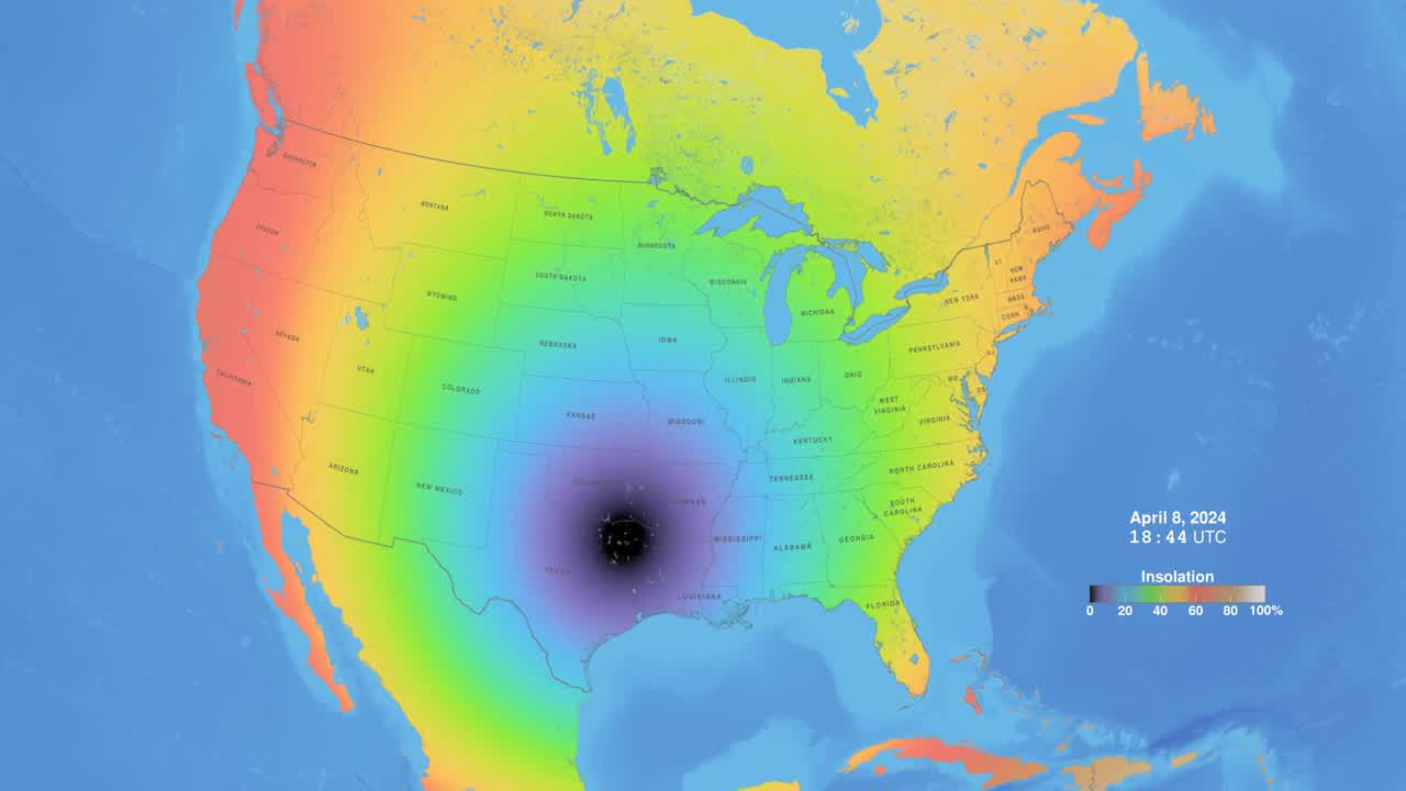 Neat NASA visualization shows eclipse path | LiveNOW from FOX