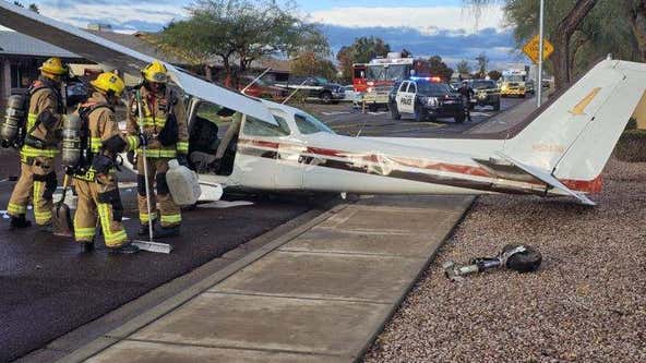 Small plane makes emergency landing in Mesa canal