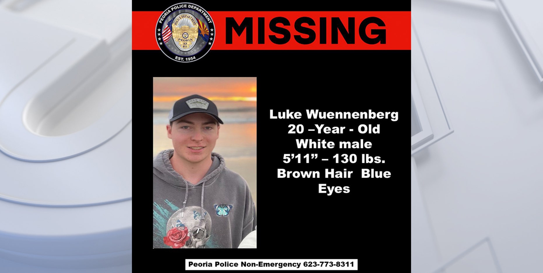 Luke Wuennenberg: Missing Peoria hiker found safe | FOX 10 Phoenix