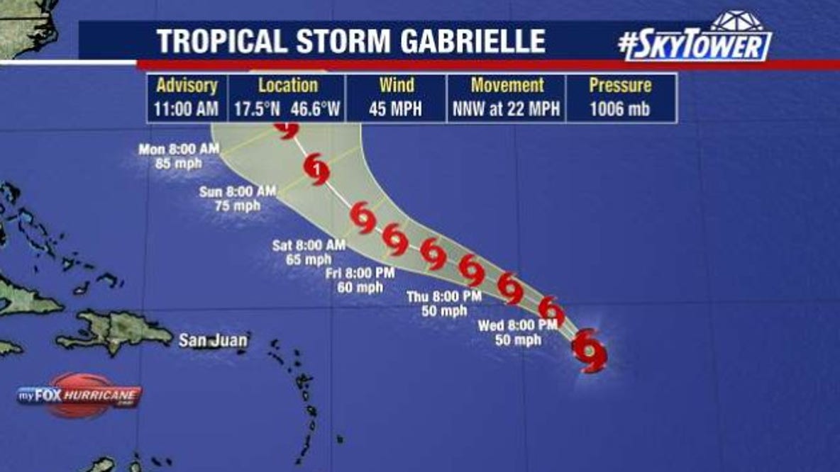 Tropical disturbance in Atlantic could become Gabrielle this week, NHC ...
