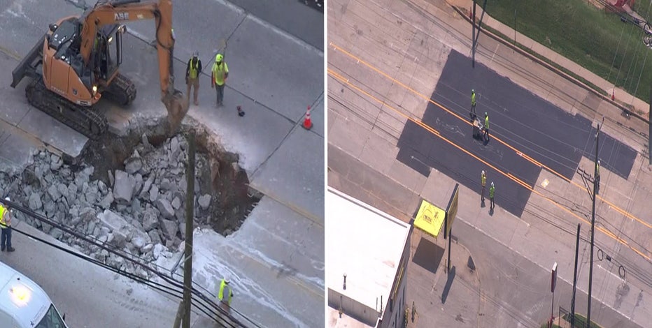 Stretch of Route 202 shut down again after sink hole repairs fail ...