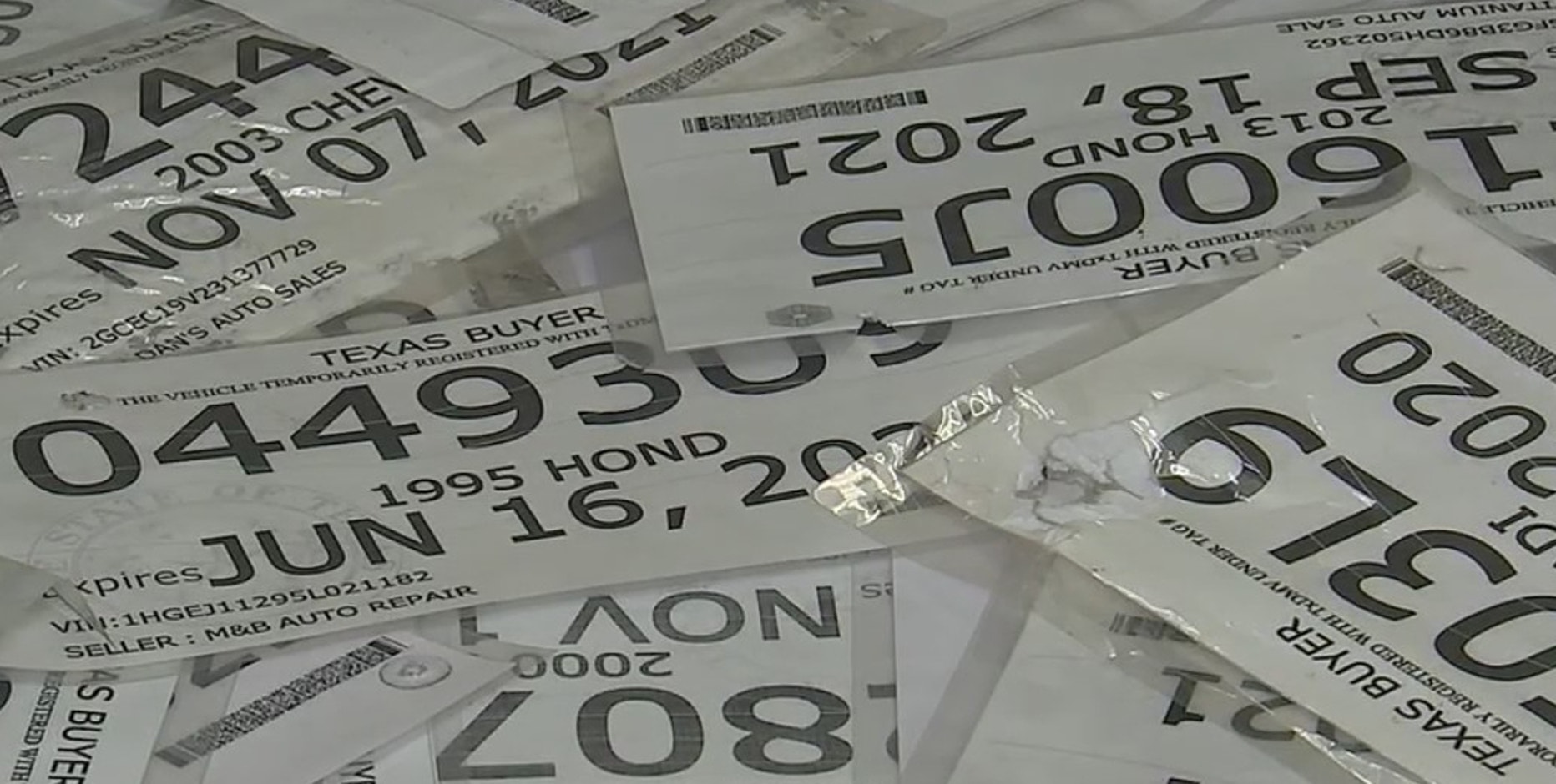 Paper license plates in Texas will no longer be issued starting July 1 ...