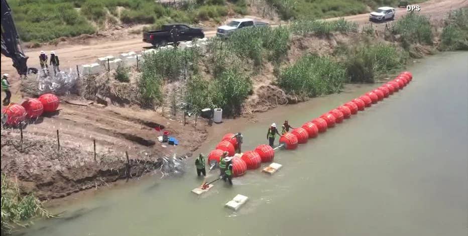 Department of Justice sues Texas over floating border barrier in the ...