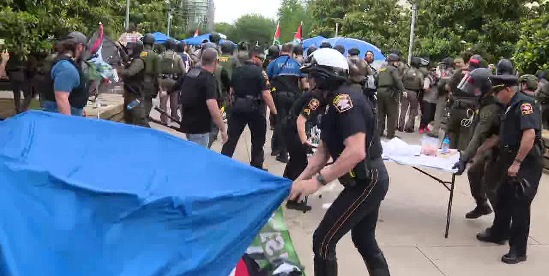 Pro-Palestinian protesters gather at Collin County jail as UT Dallas ...