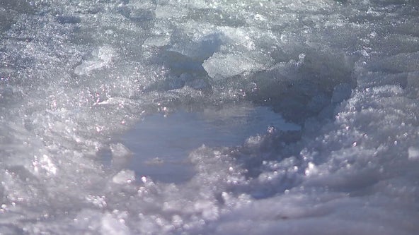 Several trucks break through ice on Lake Pepin