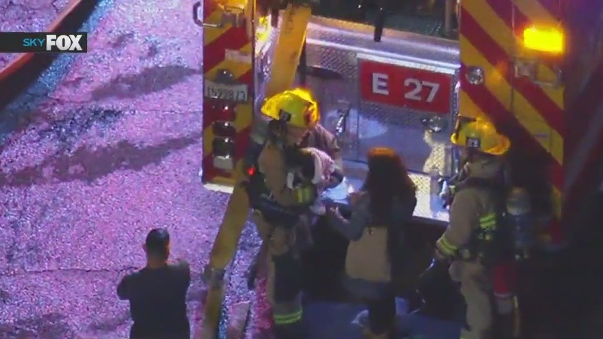 Man jumps into action after fire breaks in Hollywood neighborhood