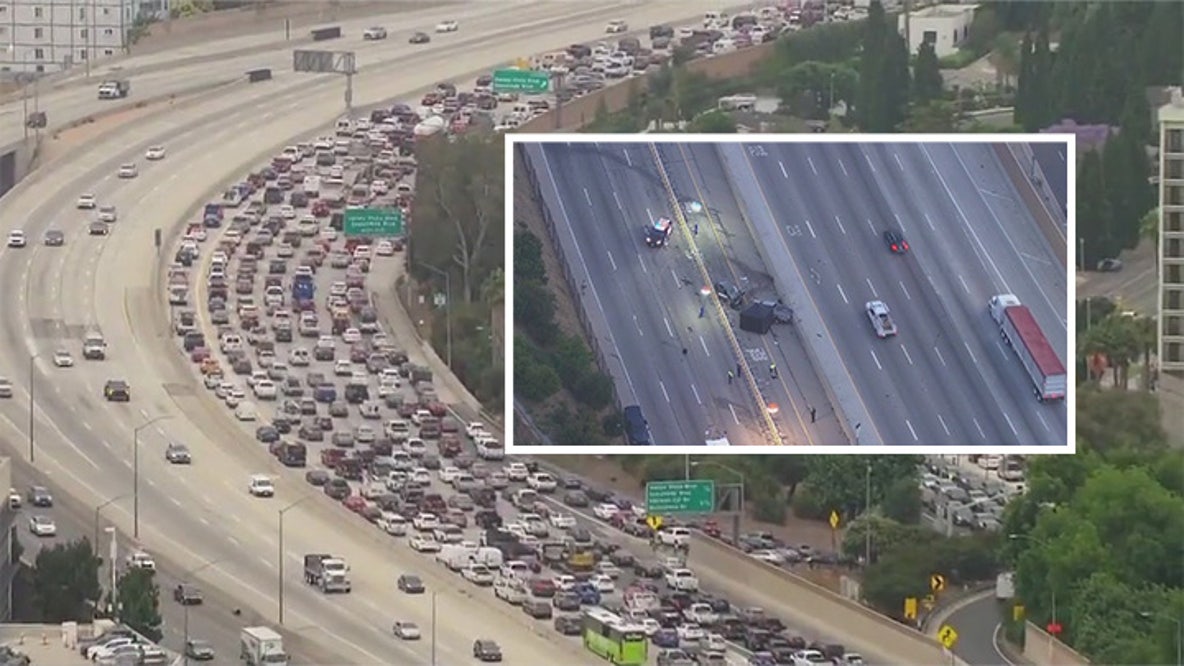105 Freeway crash: 2 killed in South LA fiery collision on slick roadways | FOX 11 Los Angeles