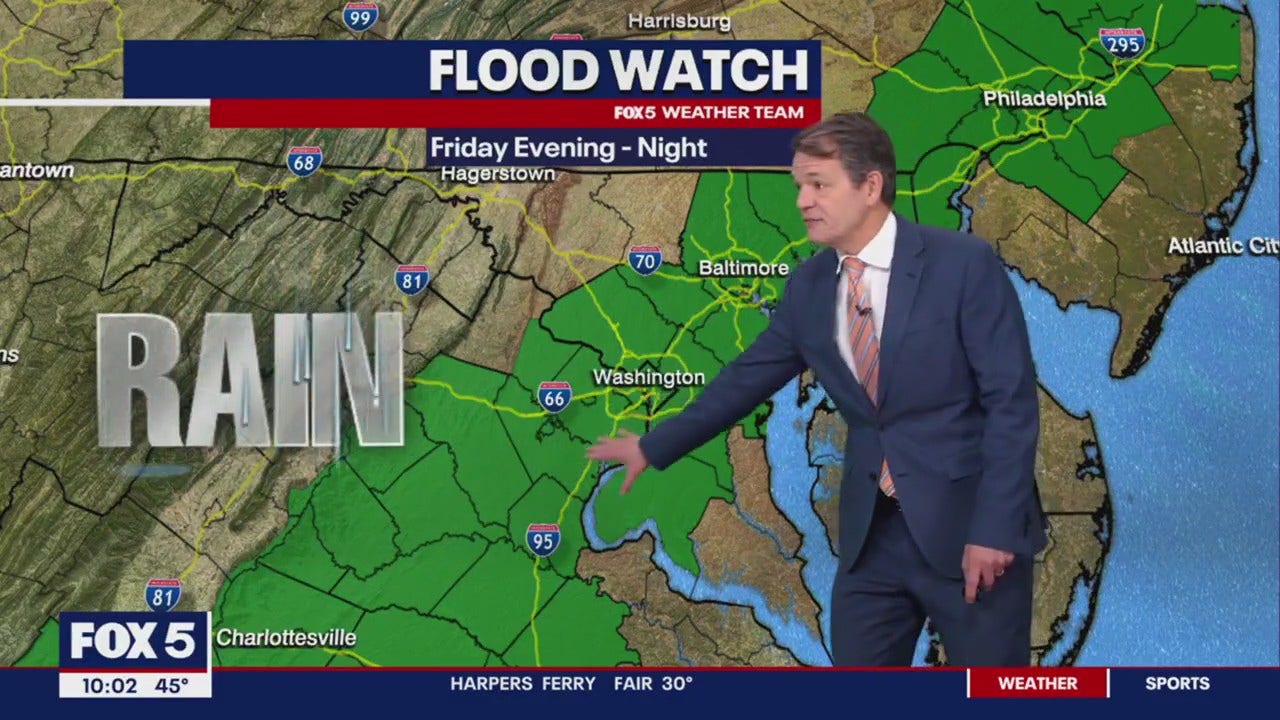 DC rain forecast: Washington region under Flood Watch | FOX 5 DC