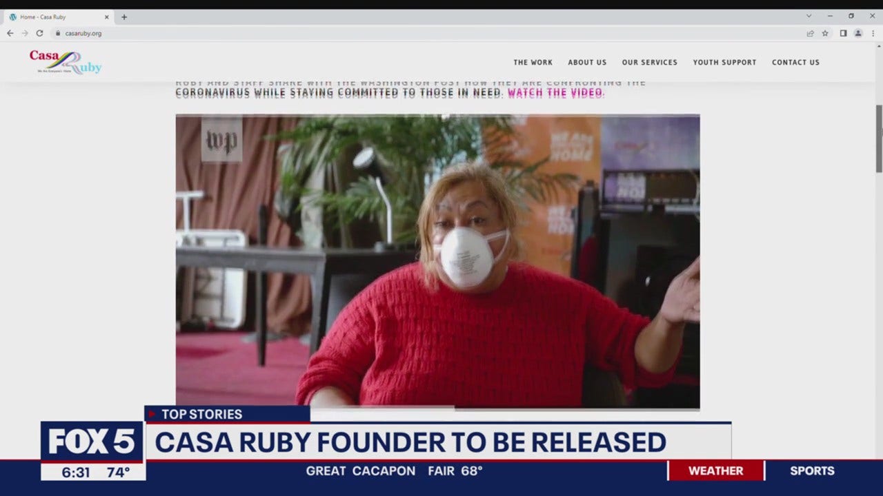 Casa Ruby founder to be released from jail Wednesday | FOX 5 DC
