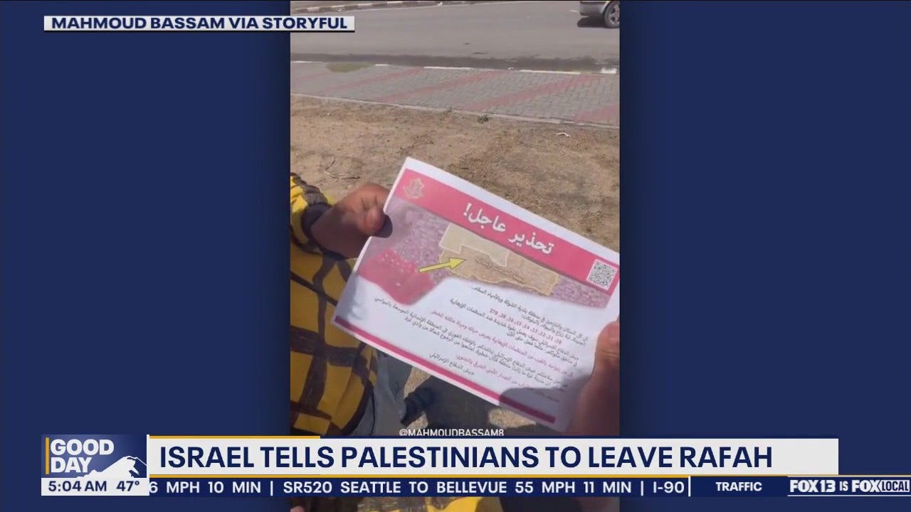 Israel drops leaflets telling Palestinians to leave Rafah immediately ...