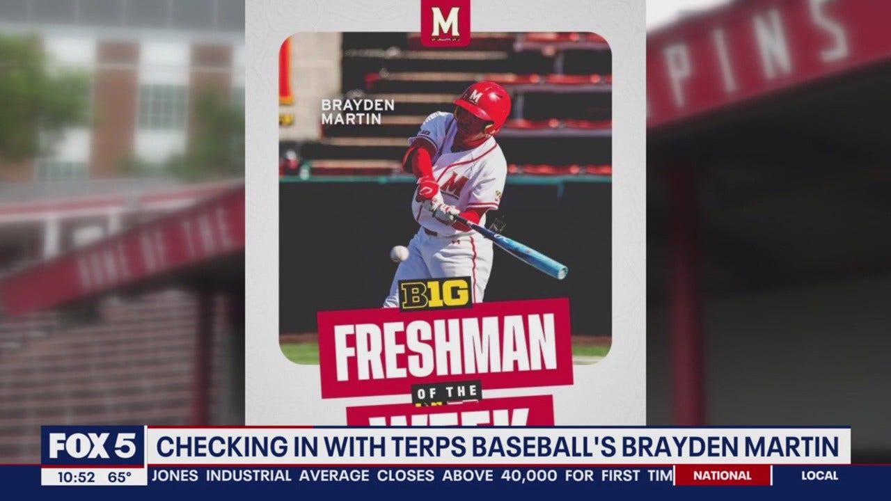 Checking in with UMD Baseball's rising star Brayden Martin | FOX 5 DC