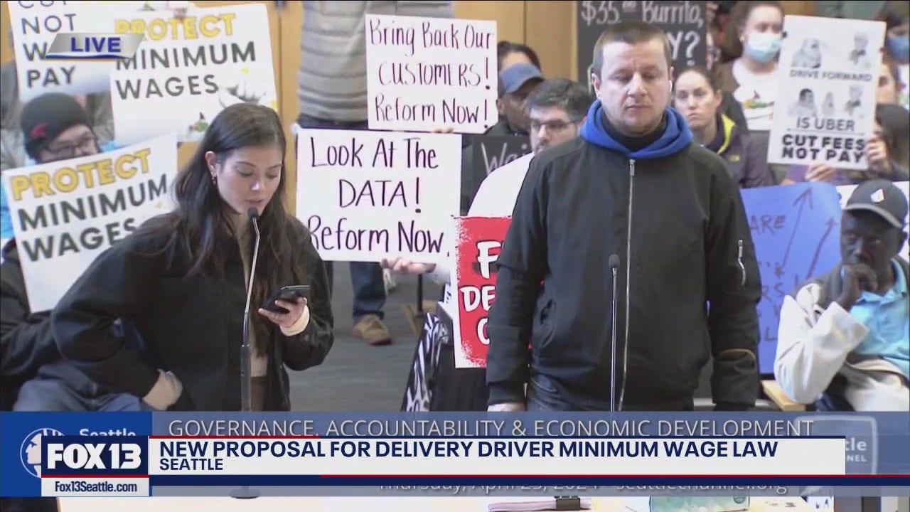 Delivery driver minimum wage law controversy | FOX 13 Seattle