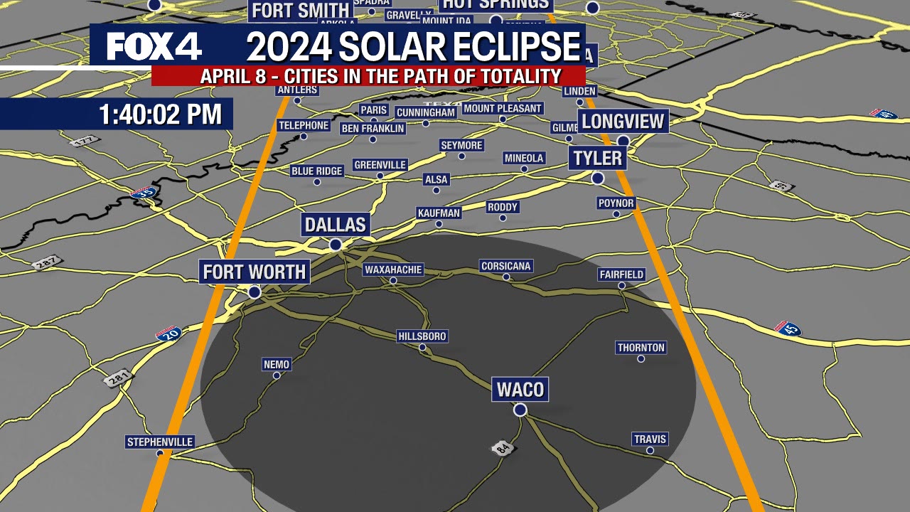 Solar Eclipse 2024: Path of Totality | FOX 4 Dallas-Fort Worth