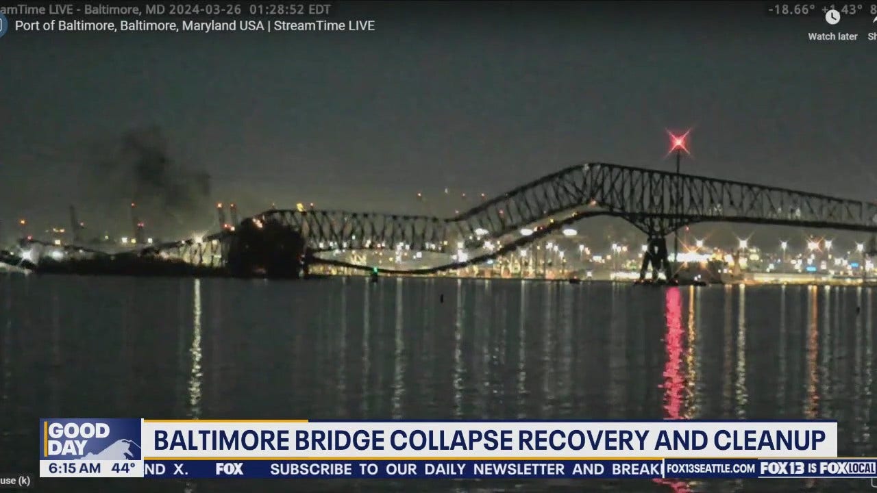 Baltimore bridge collapse recovery, cleanup | FOX 13 Seattle