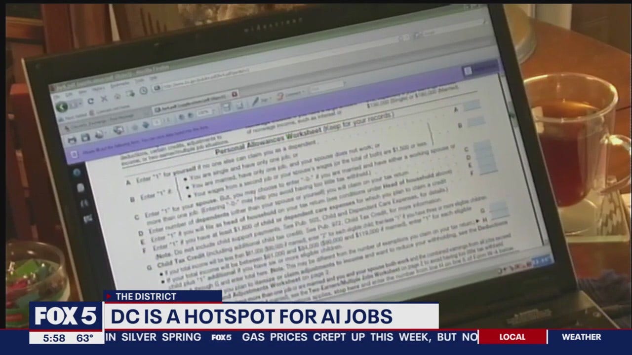 DC is a hotspot for AI jobs: report | FOX 5 DC