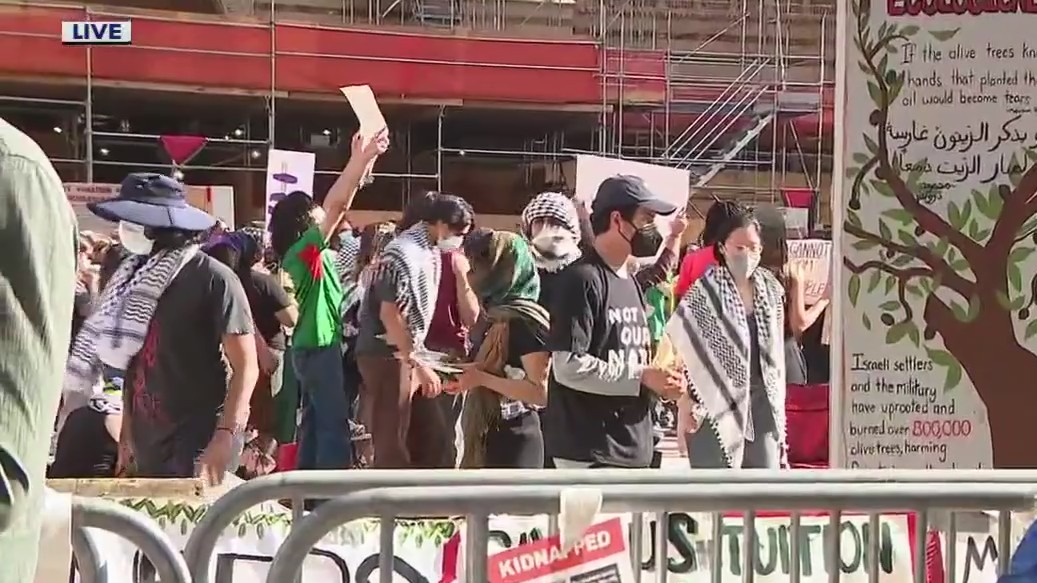 Day 2 of Israel-Palestine protests at UCLA | FOX 11 Los Angeles