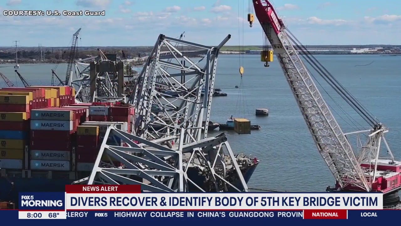 Baltimore Key Bridge collapse: Fifth victim's body recovered by divers ...