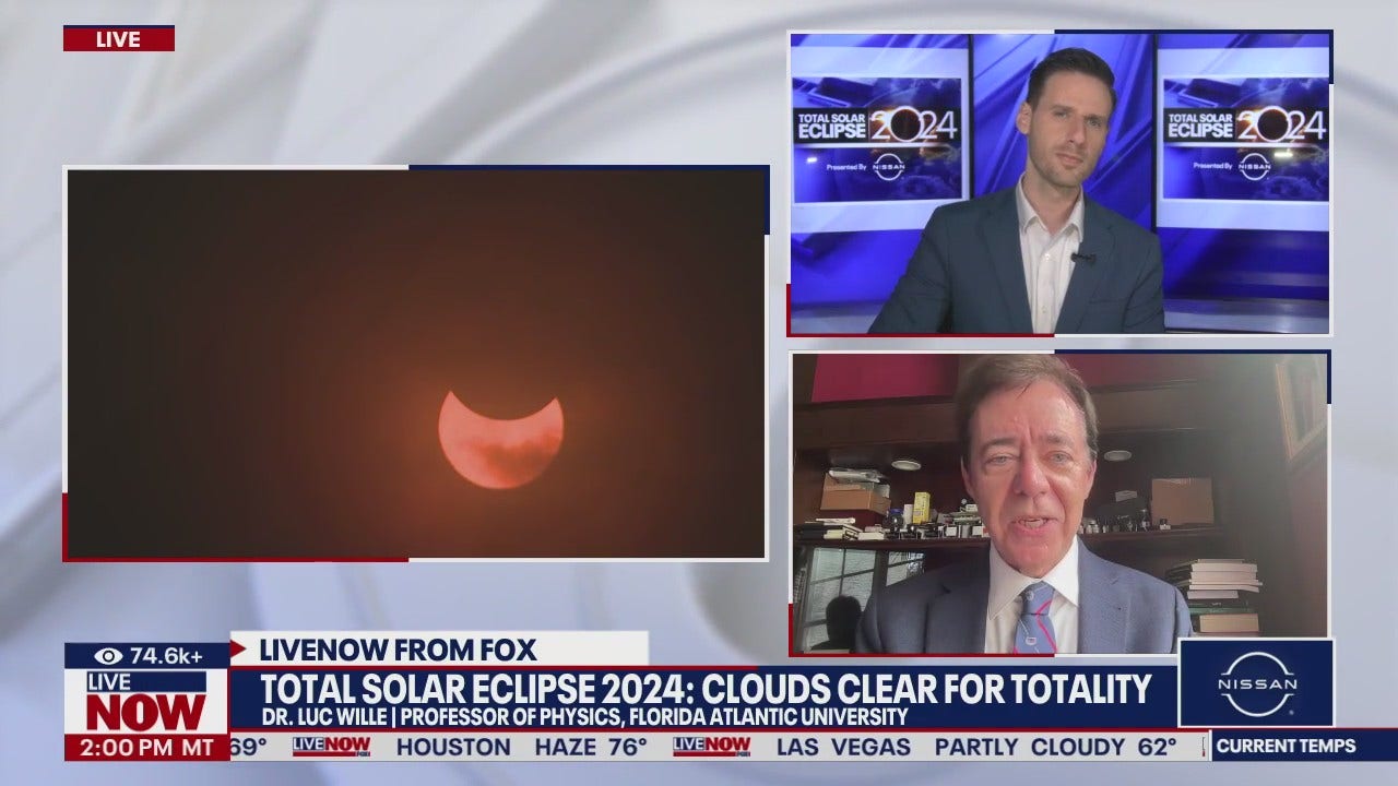 Total solar eclipse 2024: Clouds clear for totality | LiveNOW from FOX